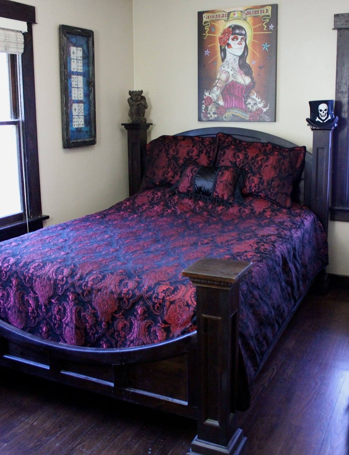 MEDIEVAL TAPESTRY DUVET and Pillow Set King Size Red/black | Etsy