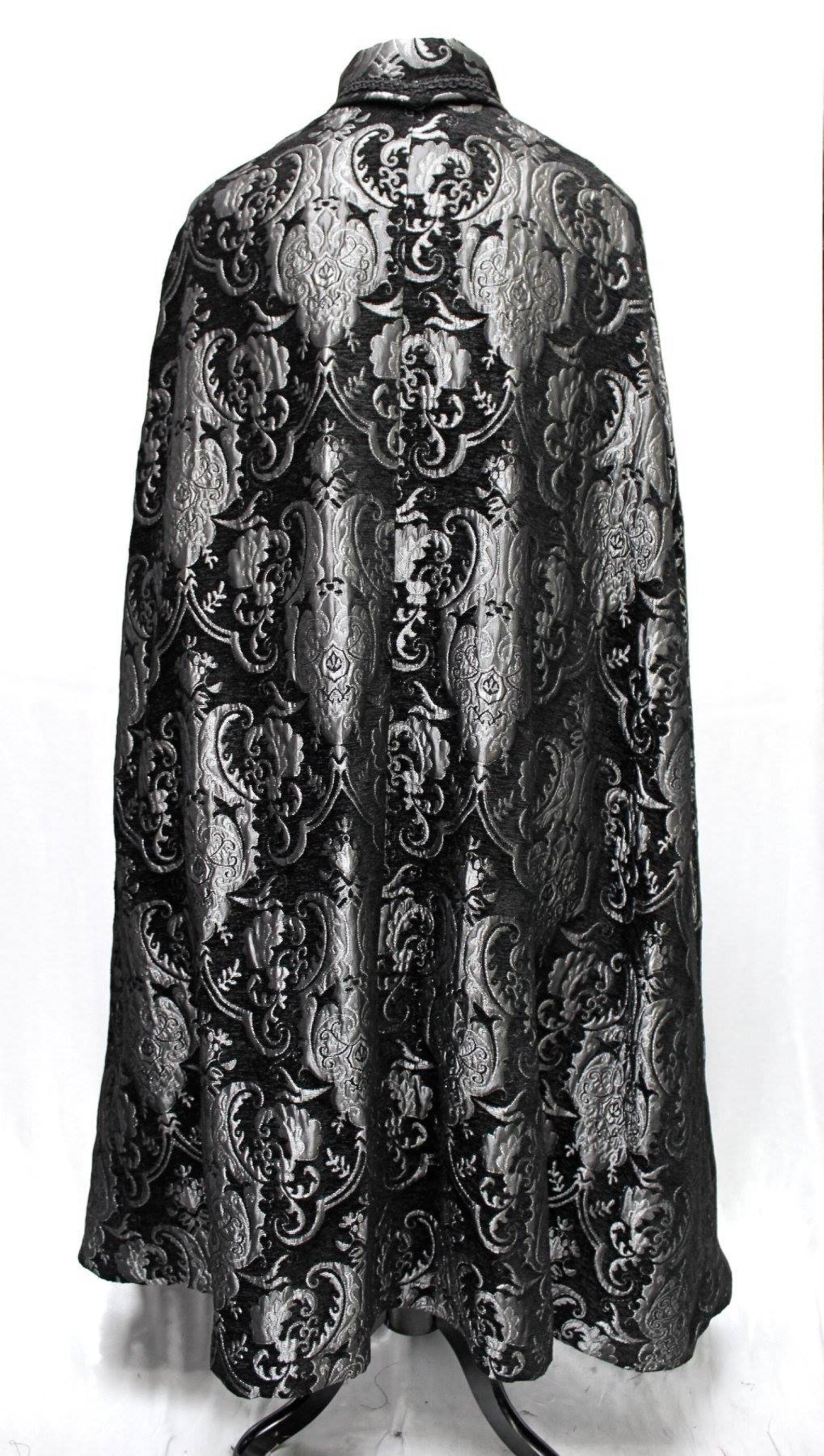 CLOAK OF DARKNESS Silver/black Tapestry With Black Lining - Etsy