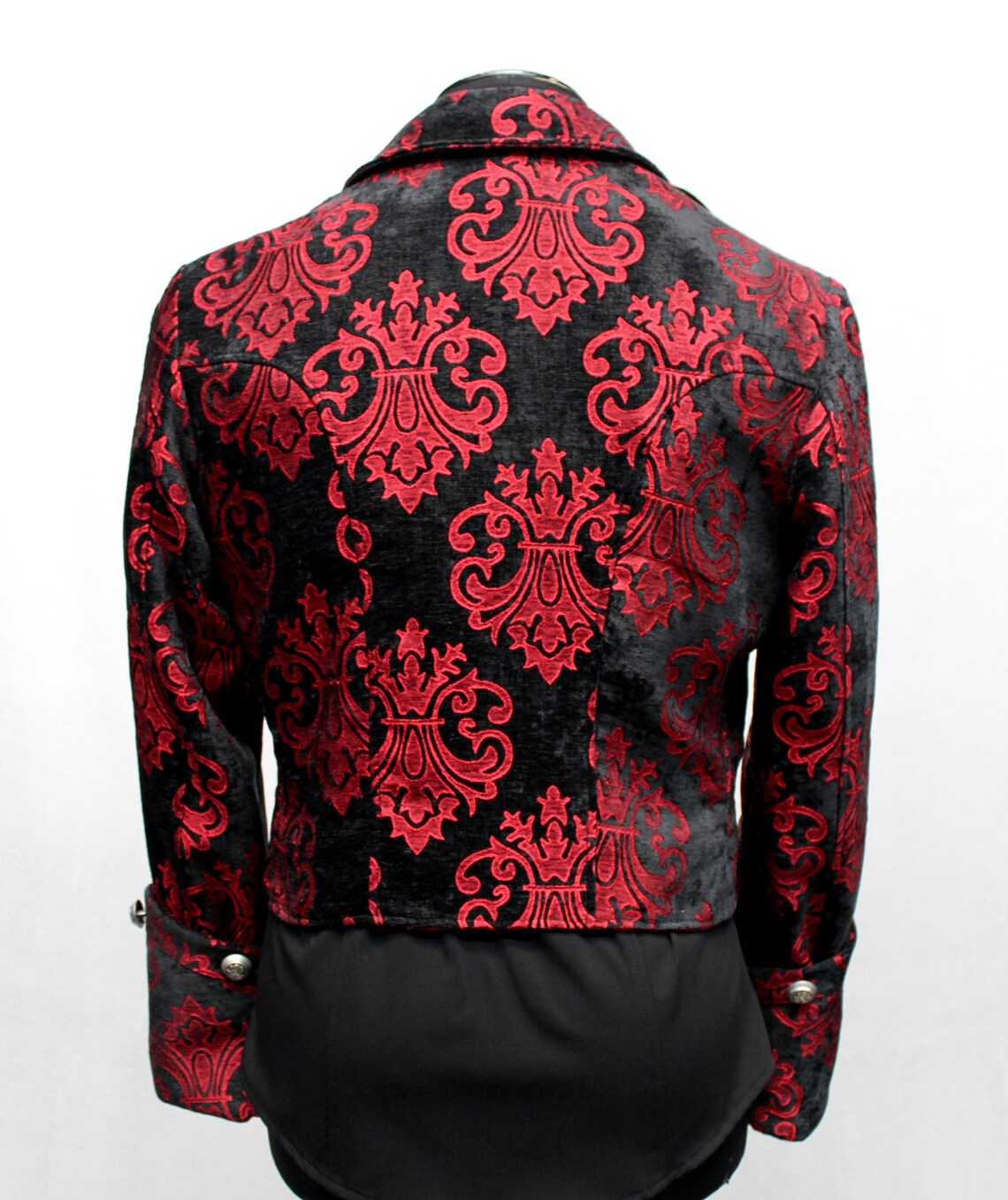 IMPERIAL JACKET - Red/black Velvet Brocade - Etsy