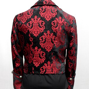 IMPERIAL JACKET - Red/black Velvet Brocade - Etsy