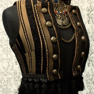 TOREADOR VEST Gold/black Stripe - Etsy