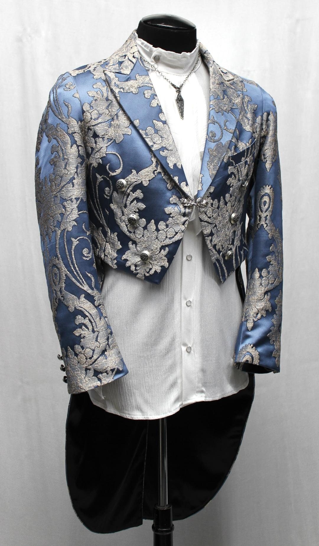 MONTE CRISTO TAILCOAT - Ice Blue Brocade - Etsy