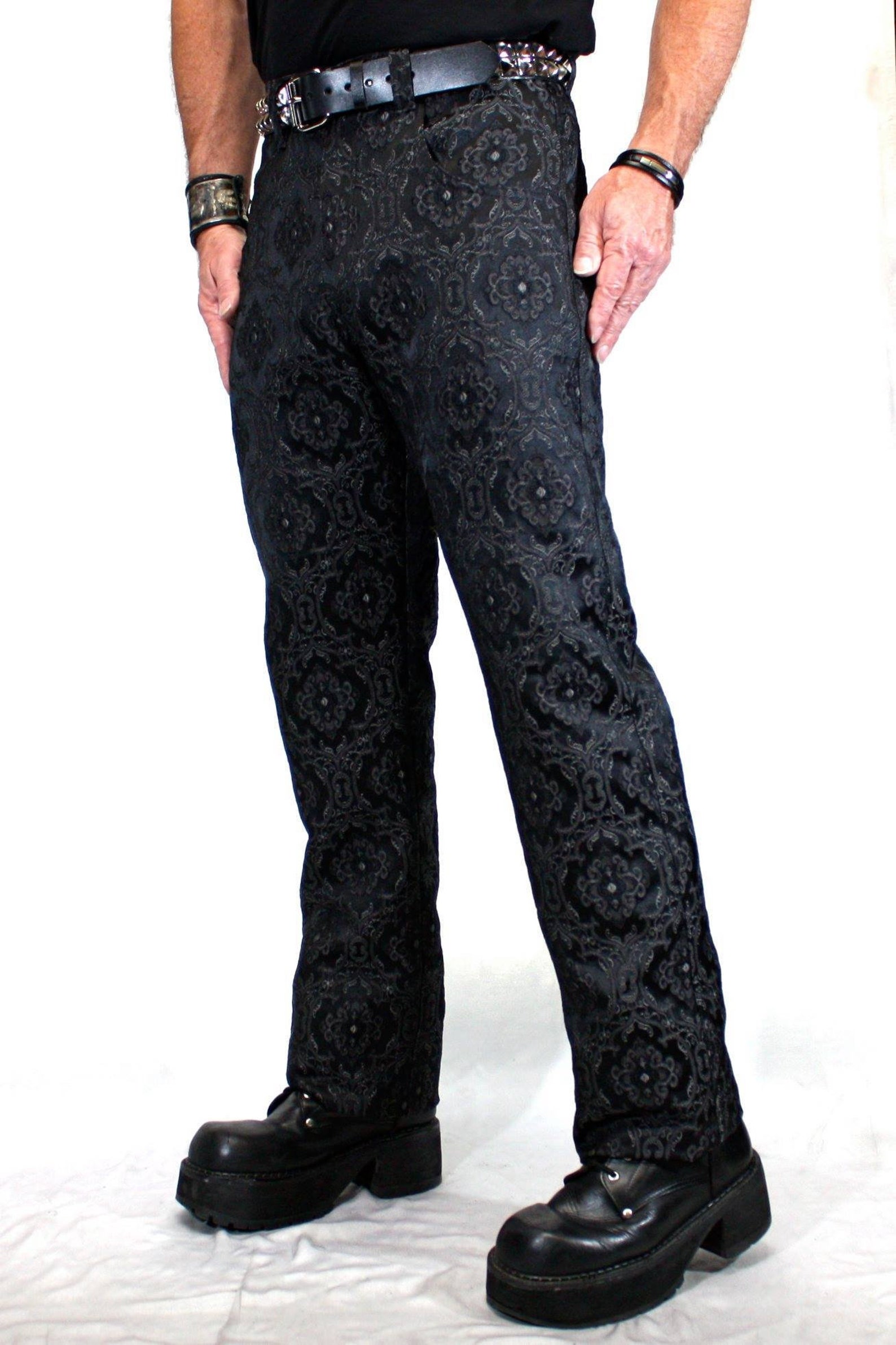 ROCKER PANTS - Black Edwardian Brocade - Etsy