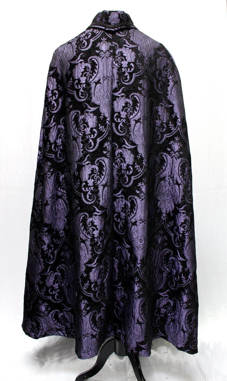 CLOAK OF DARKNESS - Purple/black Tapestry - With Black Satin Lining - Etsy