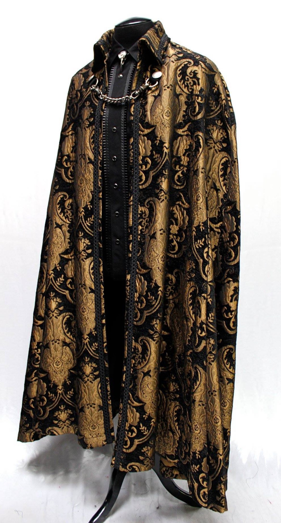 CLOAK OF DARKNESS Gold/black Tapestry With Black Satin Lining - Etsy UK