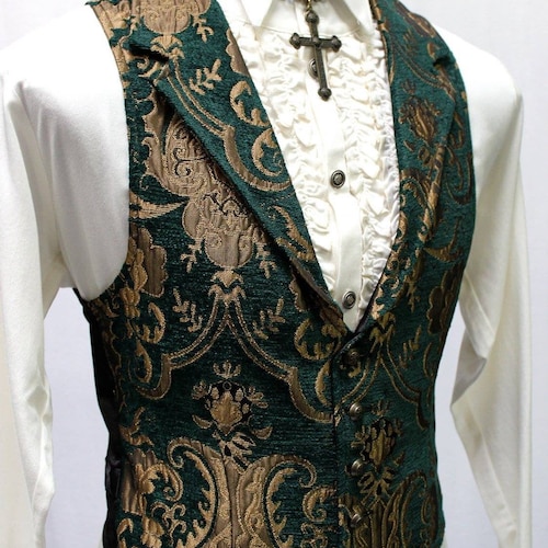 ARISTOCRAT VEST Gold/black Stripe Tapestry - Etsy