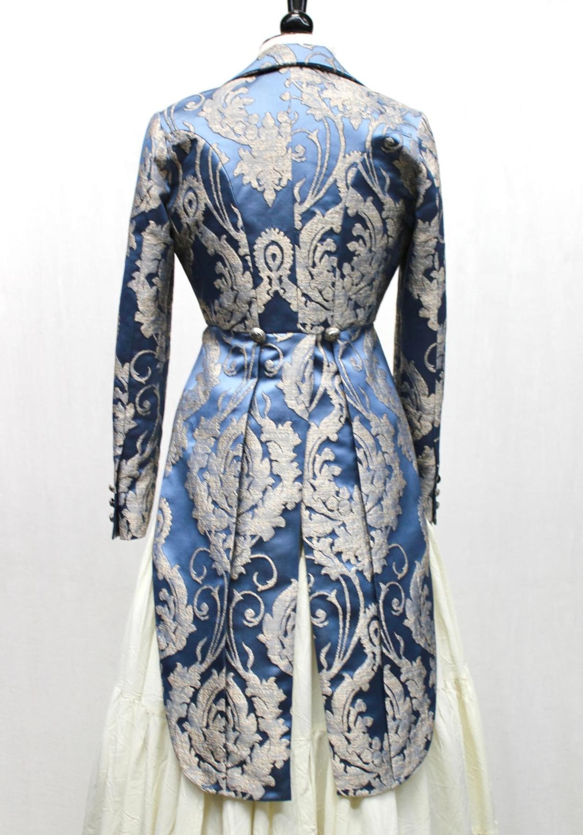 HARLEQUIN TAILCOAT - Ice Blue Satin Brocade - Only Size XXL Left! - Etsy
