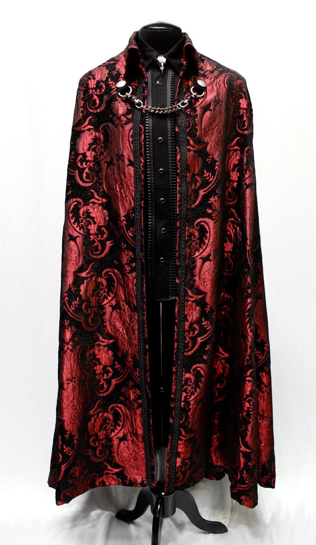 CLOAK OF DARKNESS - Red/black Tapestry - With Black Satin Lining - Etsy