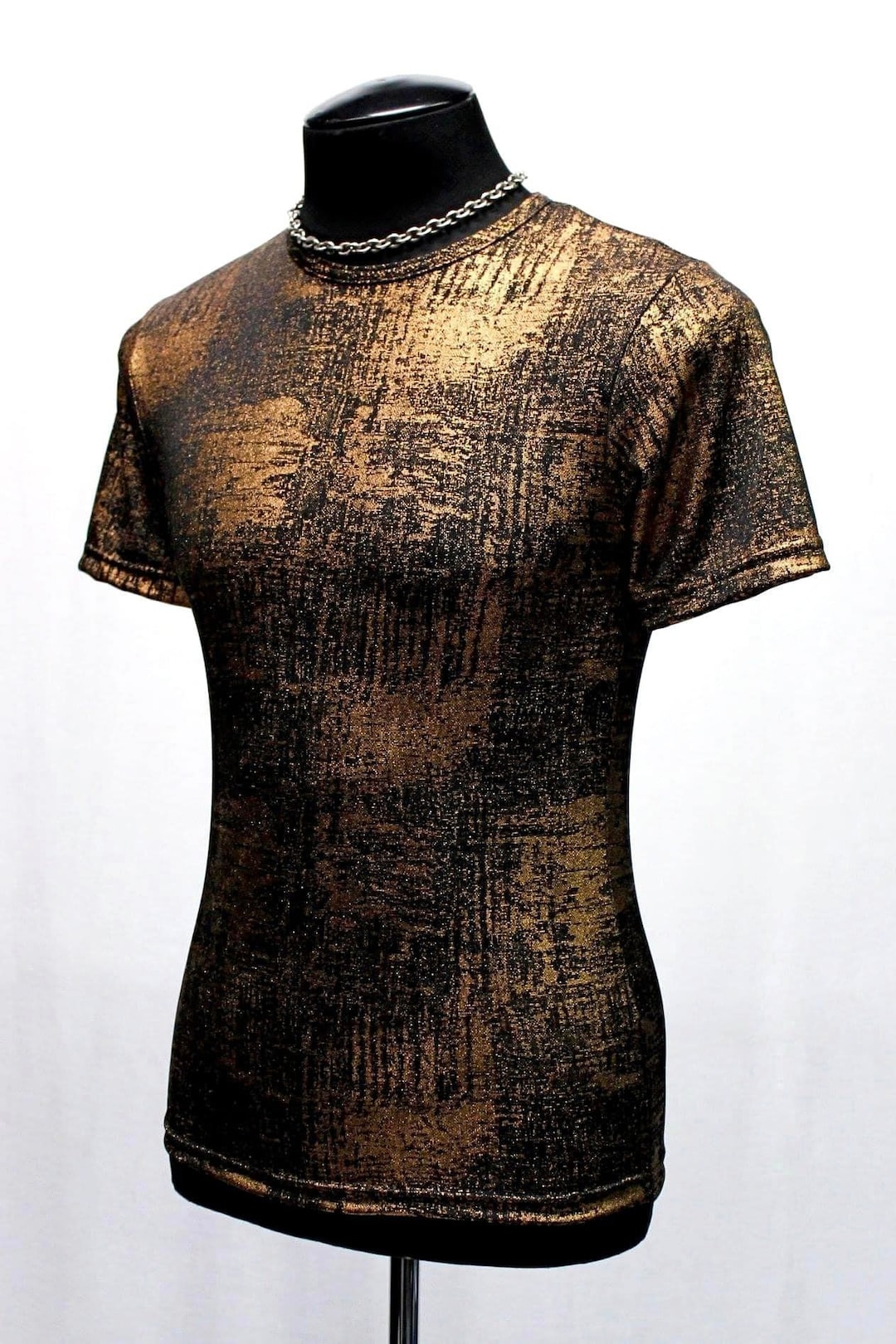 MEN'S SHORT SLEEVE T-shirt - Bronze Metallic - Etsy