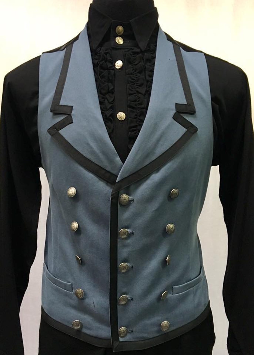 COMMODORE - Blue Vest - Etsy