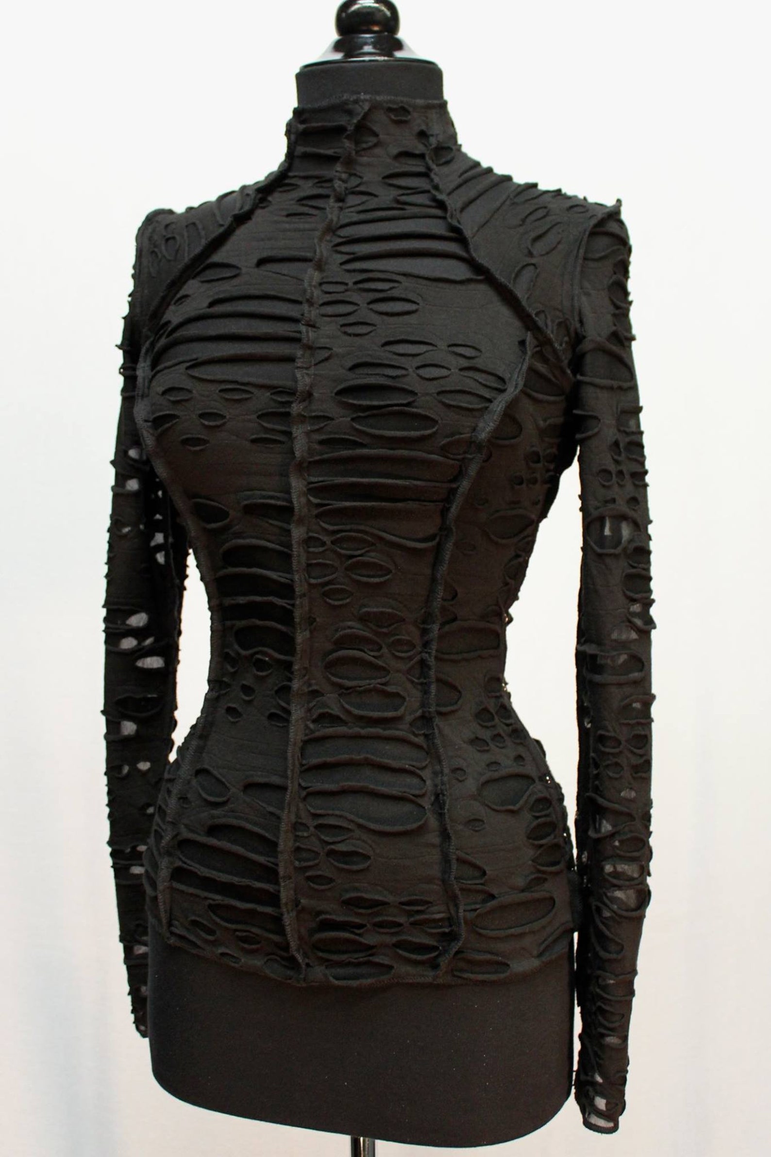 FUTURE SHOCK TOP - Black Decayed Fabric - Etsy