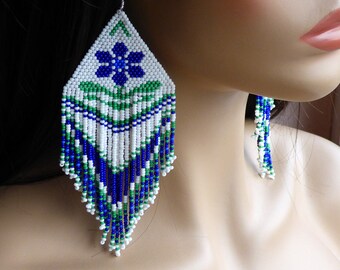 Extra Large Earrings. Native American Earrings Inspired. - Etsy