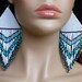 Extra Large Earrings. Native American Earrings Inspired. White Mint ...