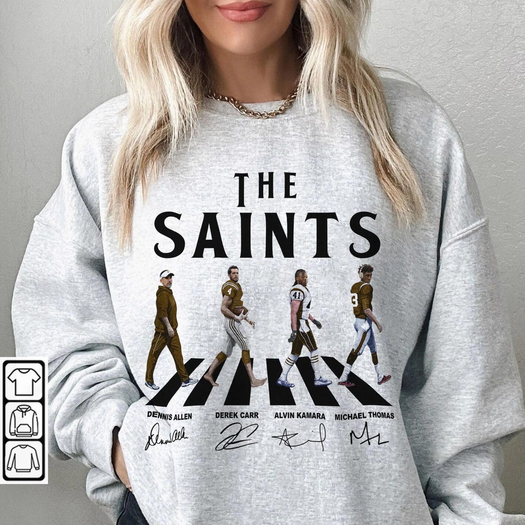 Saints Walking Abbey Road Signatures Football Shirt, Dennis Allen ...