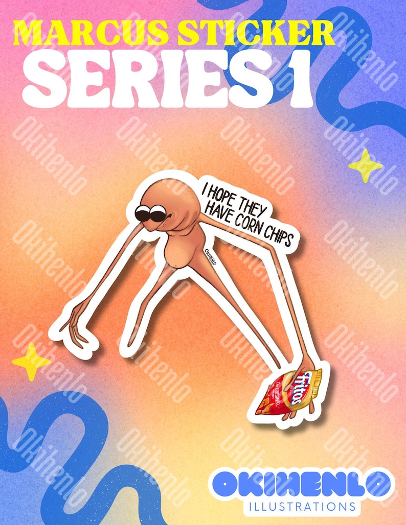 Marcus Vrchat Worm Fanart Stickers Series 1 I Hope They Have CORN CHIPS ...