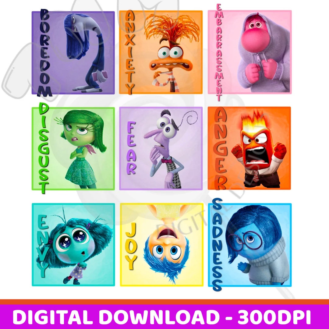 Inside Out 2 PNG, Inside Out 2 Clipart Bundle, Inside Out 2 Download ...