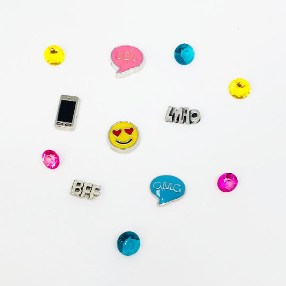 EMOJI Floating Charm Set - Etsy