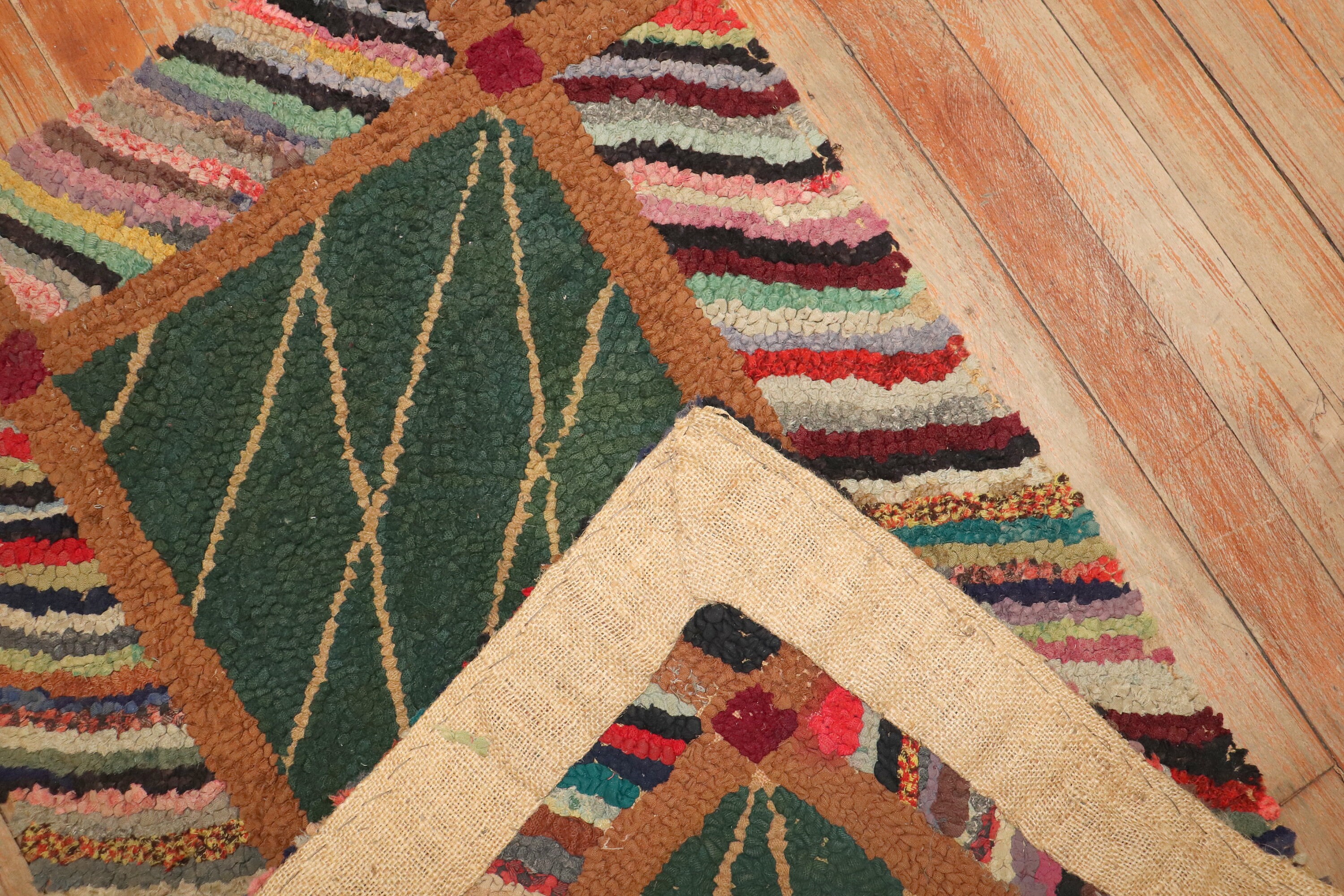 Vintage American Hooked Hook Rug 2'x3'2'' - Etsy