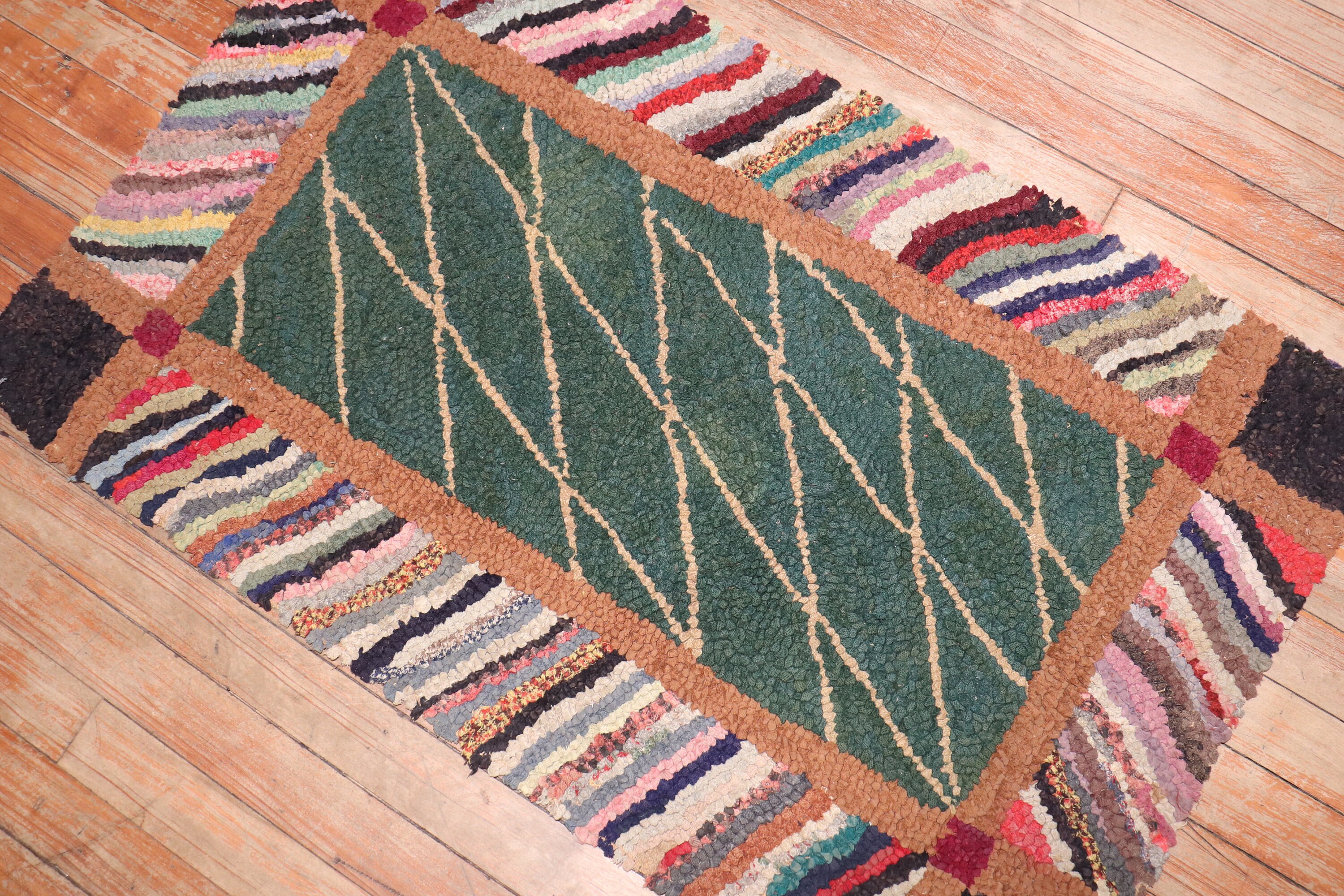 Vintage American Hooked Hook Rug 2'x3'2'' - Etsy