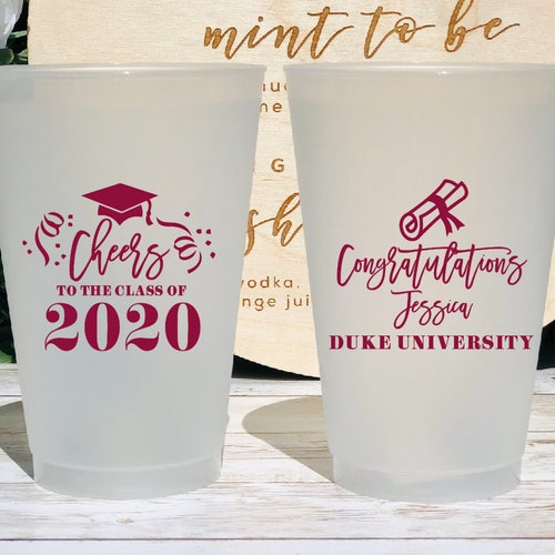 Graduation Party Cups Custom Graduation Cups Personalized - Etsy