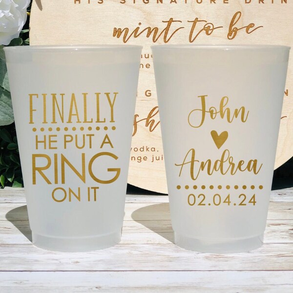 Engagement Party Cups - Etsy