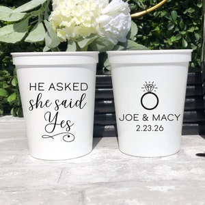 Engagement Custom Stadium Cups, 12oz 16oz 22oz 32oz, Personalized Cups ...