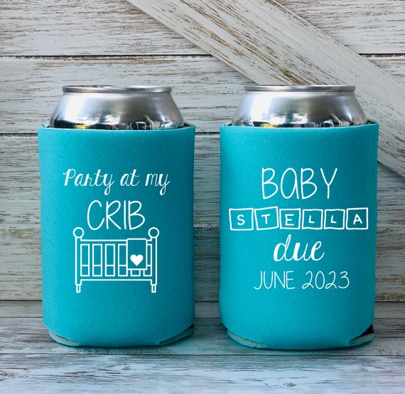 Custom Baby Shower Can Coolers Party at My Crib Can Cooler - Etsy