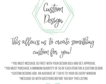 Custom Graphic Design Fee - Etsy