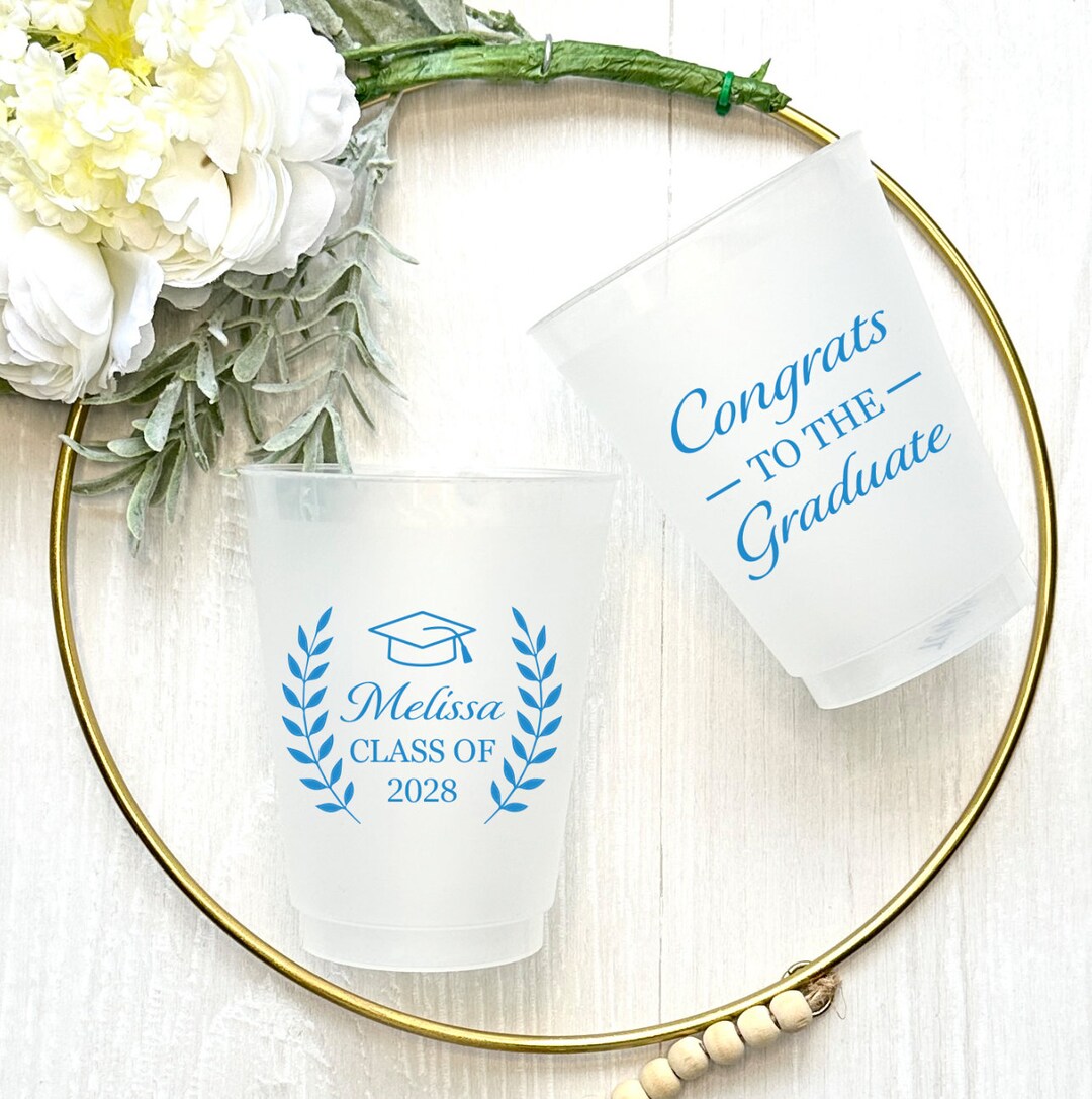 Personalized Graduation Party Cups: Custom Printed, Bpa-free Plastic - Etsy