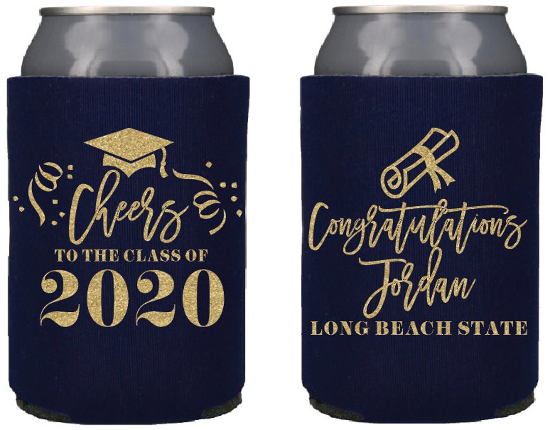 Custom Graduation Custom Can Coolers Cheers to the Graduate - Etsy