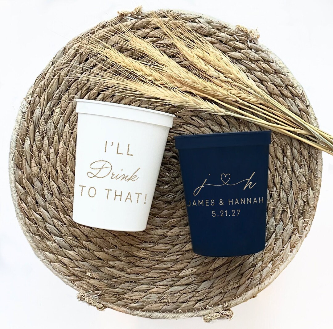 Wedding Custom Stadium Cups, 12oz 16oz 22oz 32oz, Personalized Cups, I ...