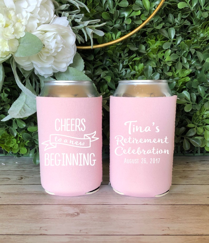 NEOPRENE Custom Retirement Can Coolers Personalized Drink | Etsy