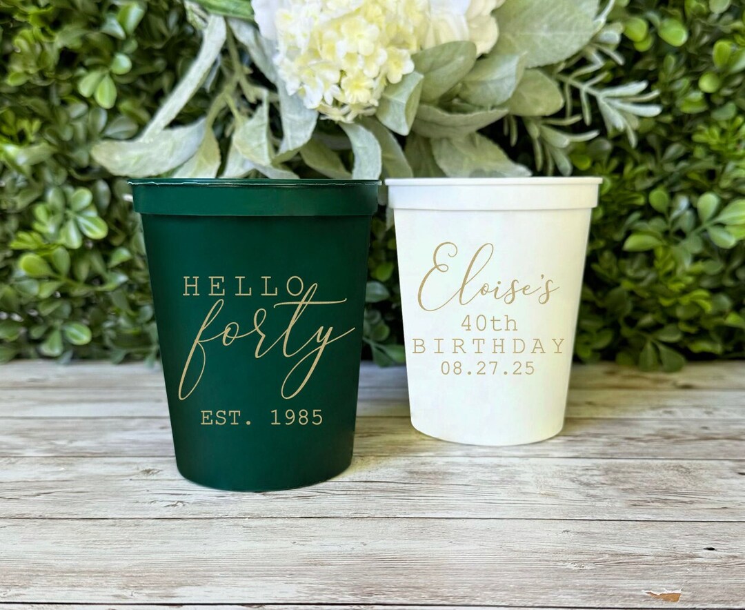 Birthday Custom Stadium Cups, 12oz 16oz 22oz 32oz, Personalized Cups ...