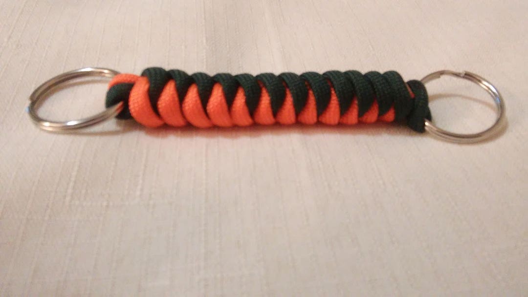 Snake Knot Keychain, Double Keyring, Paracord Keychain (finished ...