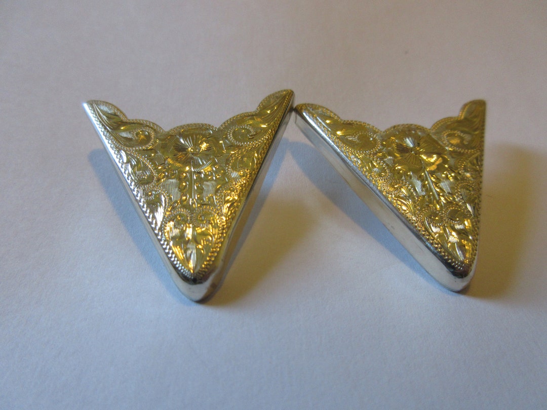 Sunset Trails Collar Tips, Vintage Sunset Trails Sterling Silver ...