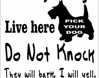 Dogs live here sign | Etsy