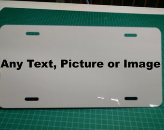 Custom License Plate Front Car Tag, Aluminum or Plastic Personalized ...