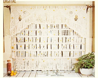 Macrame valance | Etsy