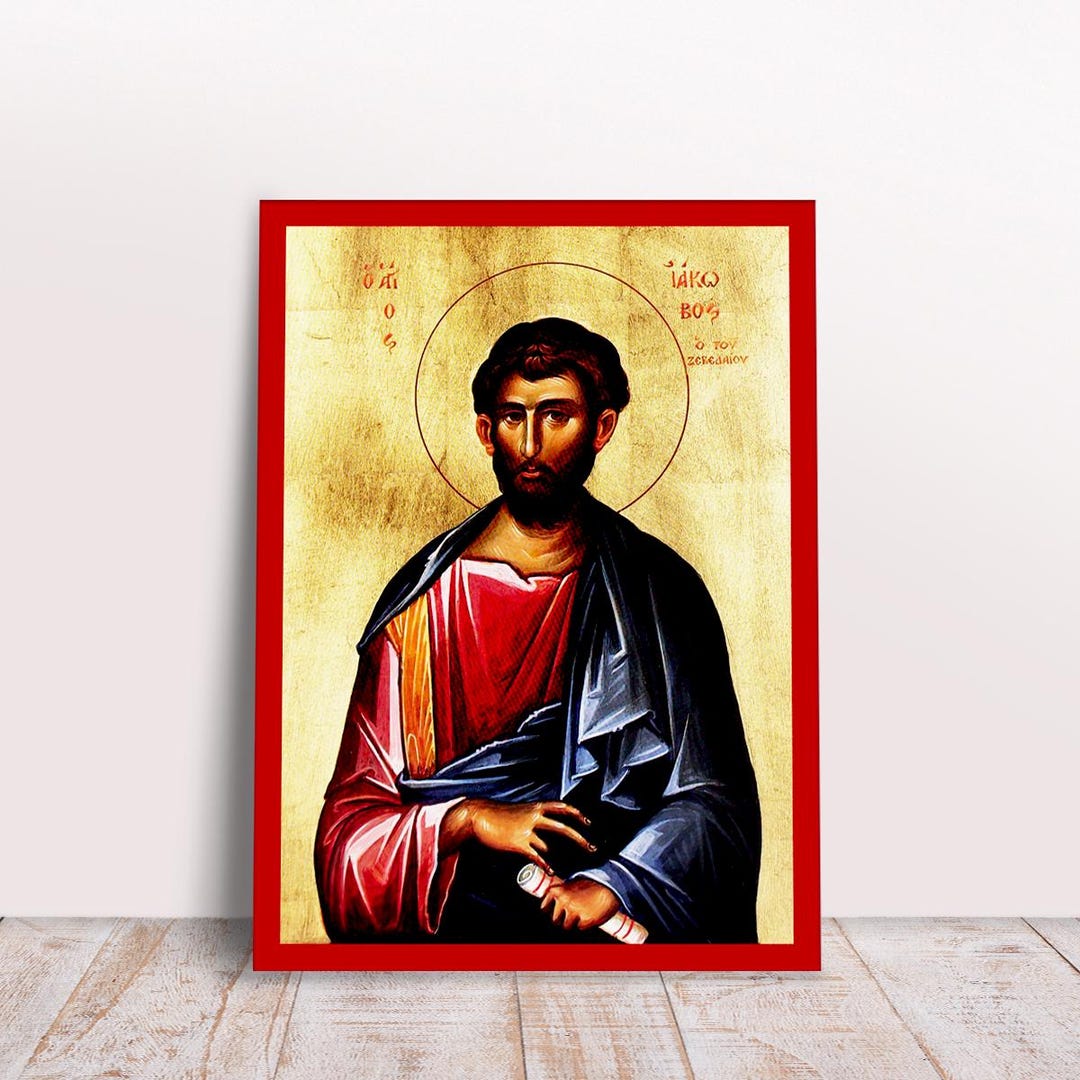 Saint Apostle James the Great Son of Zebedee, Wooden Handmade Icon ...