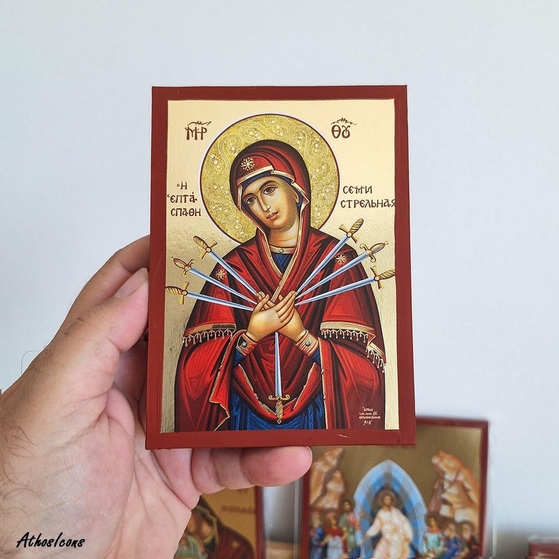 Virgin Mary Icon - Etsy