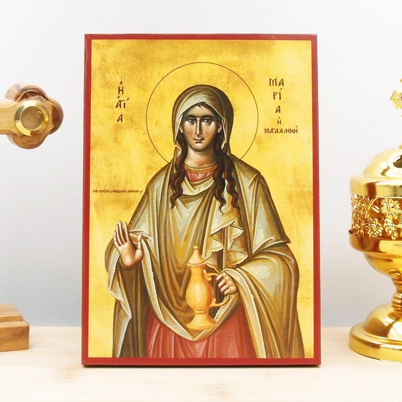 Mary Magdalene Icon Wood - Etsy