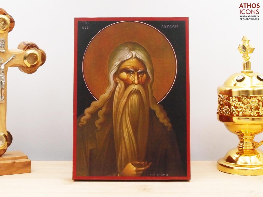 Abraham the Righteous : Wooden Handmade Greek Byzantine Orthodox Icon ...