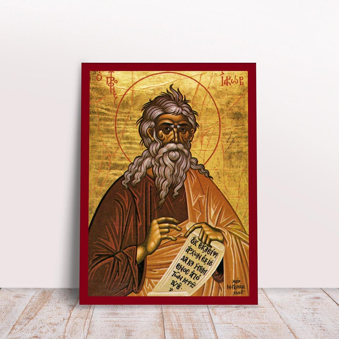 Wooden Icon of Saint Prophet Jacob Greek Premium Handmade Byzantine ...