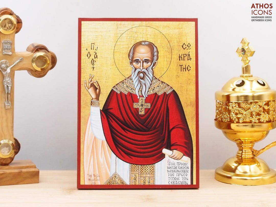 Saint Socrates : Wooden Handmade Greek Byzantine Orthodox Icon - Etsy