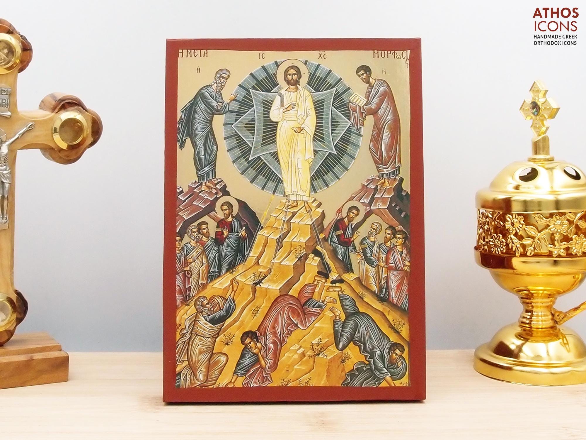 Transfiguration of Jesus Christ Metamorphosis Icon Handmade Greek ...
