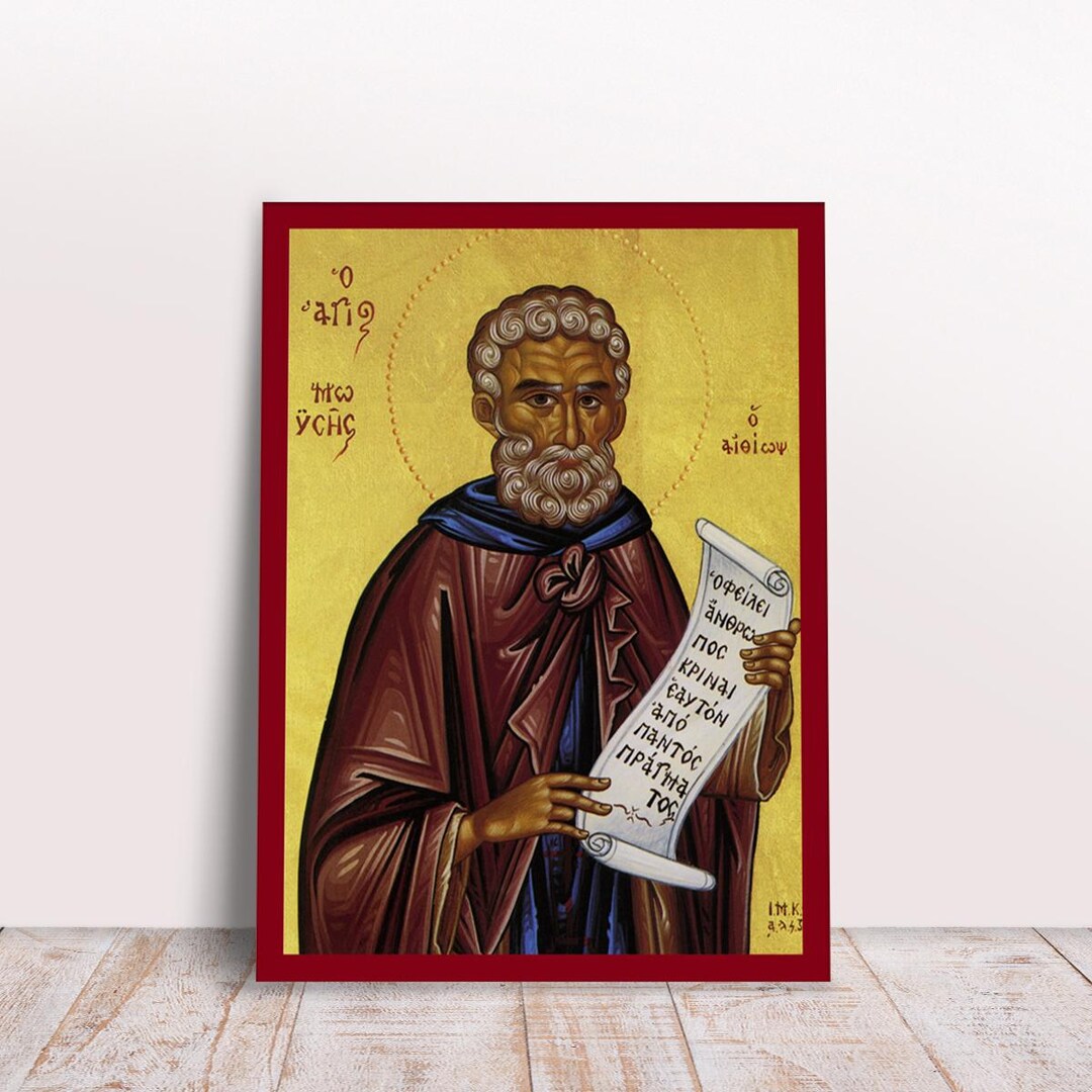 Wooden Icon of Saint Moses the Ethiopian Greek Premium Handmade ...