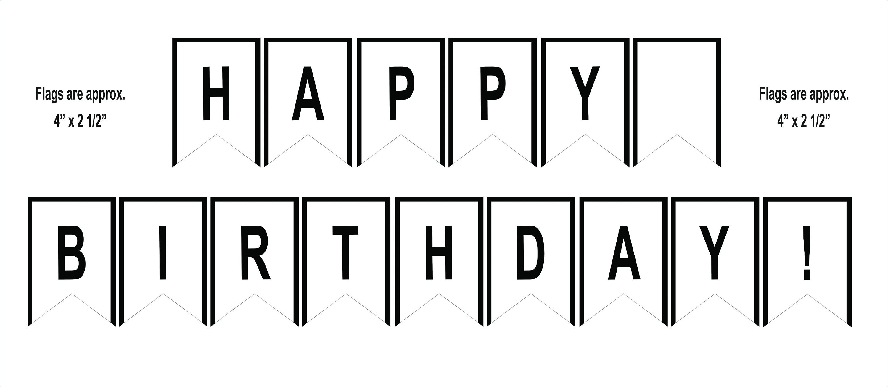 Mini - Happy Birthday Banner: Minimal, Clean, Black and White Design ...