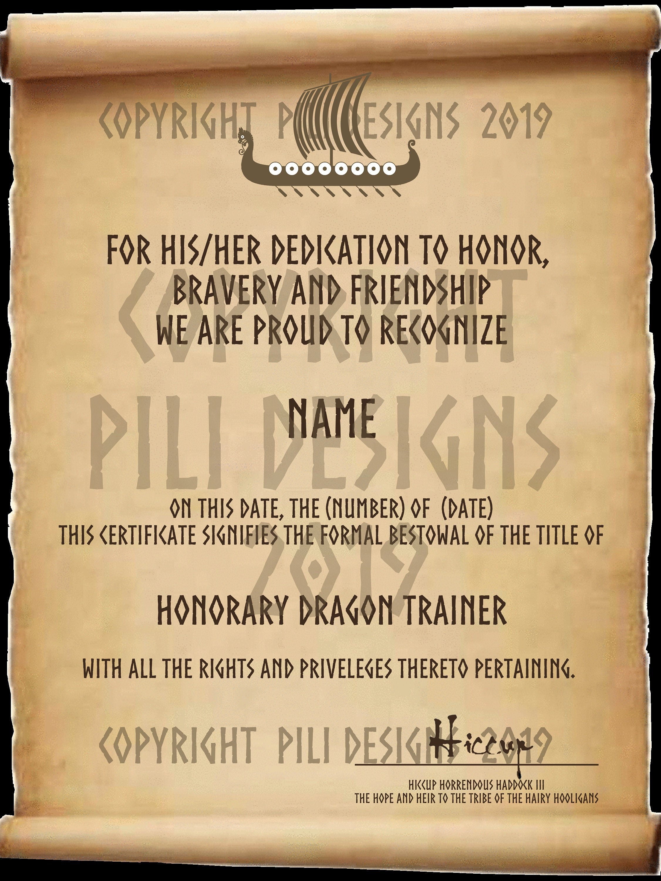 Calling All Vikings! Viking Certificate. Award. (custom) - Digital ...
