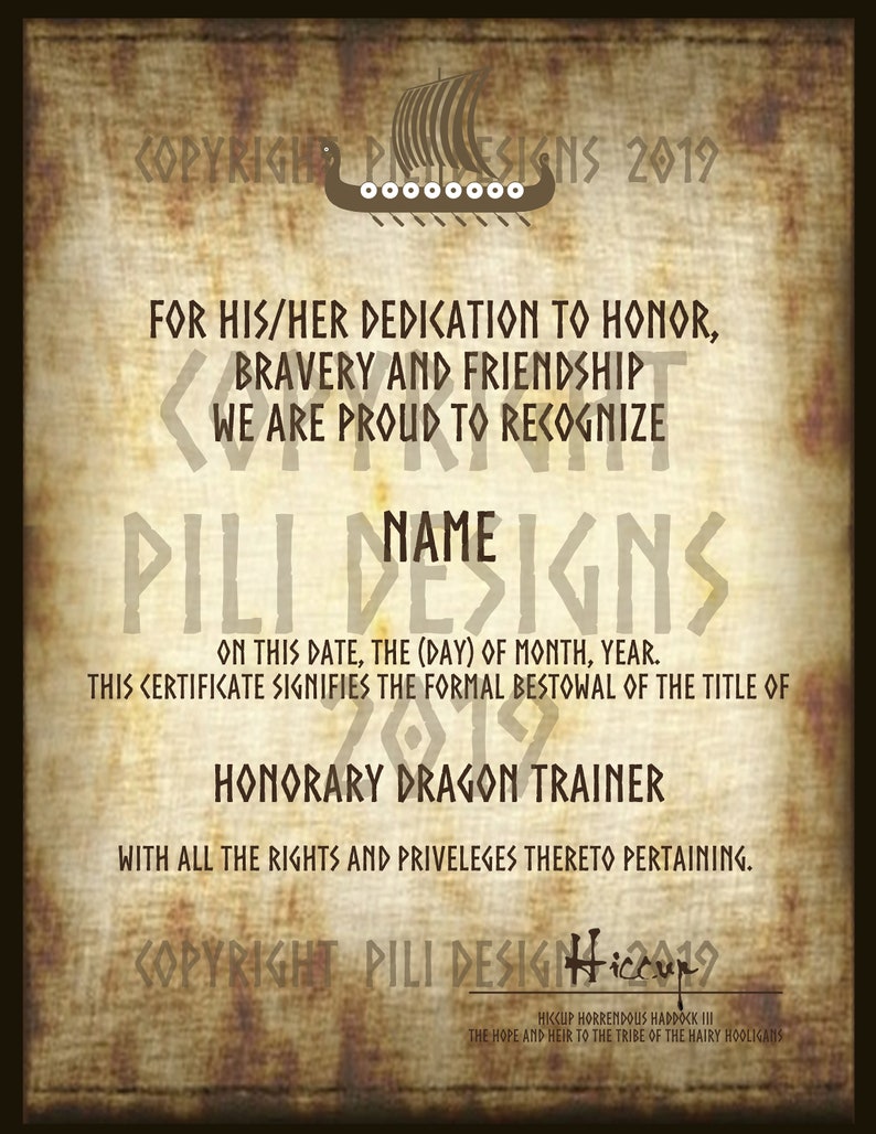 Calling All Vikings! Viking Certificate. Award. (custom) - Digital ...