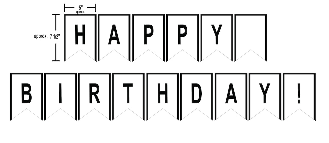Happy Birthday Banner - Minimal, Clean and Elegant. Larger "sibling ...